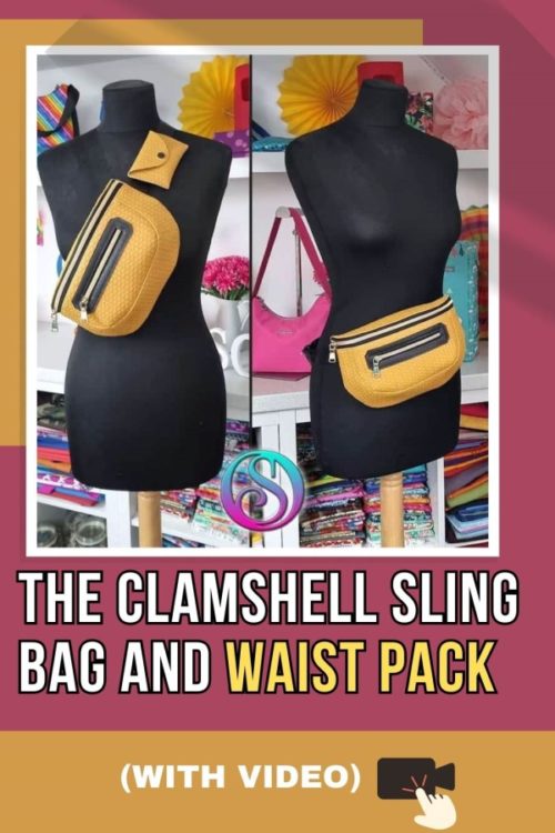 The Clamshell Sling Bag and Waist Pack sewing pattern (+ video) - Sew ...
