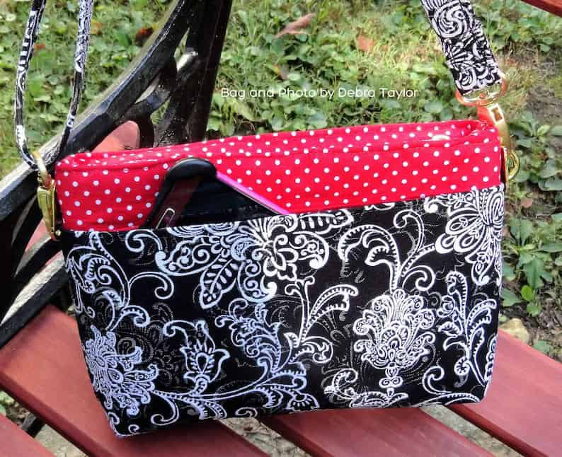 Mina Mini Crossbody (with built in wallet) sewing pattern - Sew Modern Bags