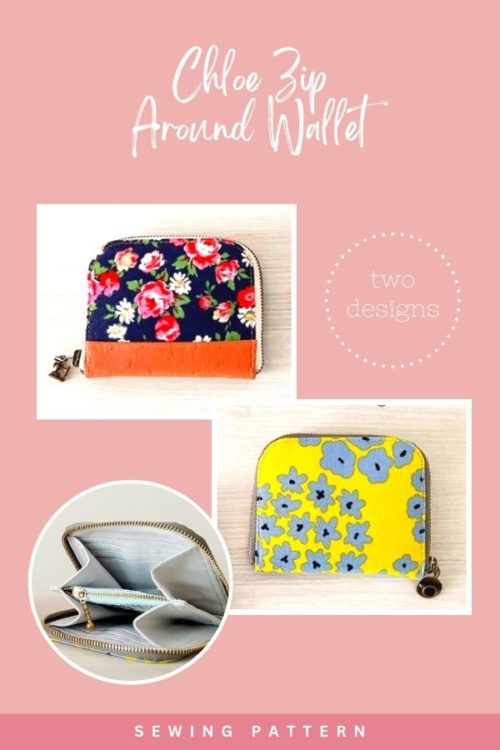 Chloe Zip Around Wallet sewing pattern (2 designs) - Sew Modern Bags