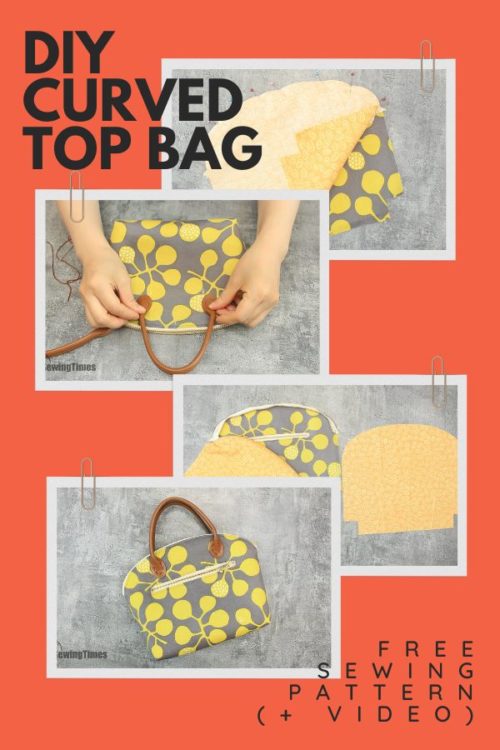 DIY Curved Top Bag FREE sewing pattern (+ video) - Sew Modern Bags