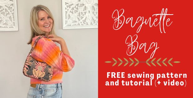 Baguette Bag FREE sewing pattern and tutorial (+ video) - Sew Modern Bags