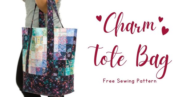 Charm Tote Bag FREE sewing pattern - Sew Modern Bags