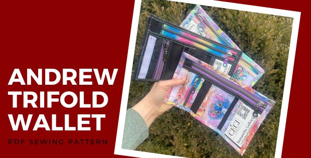 Andrew Trifold Wallet PDF Sewing Pattern - Sew Modern Bags