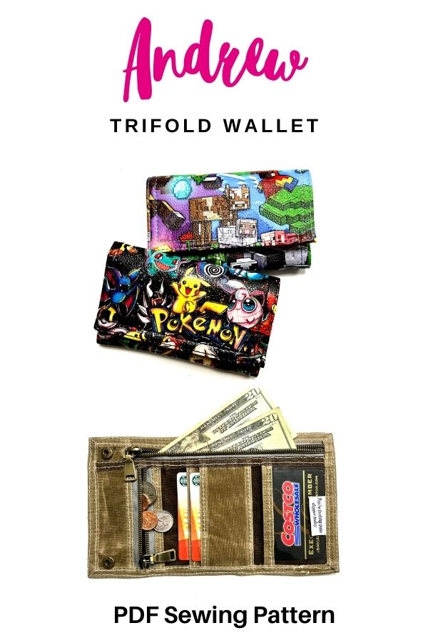 Andrew Trifold Wallet PDF Sewing Pattern - Sew Modern Bags