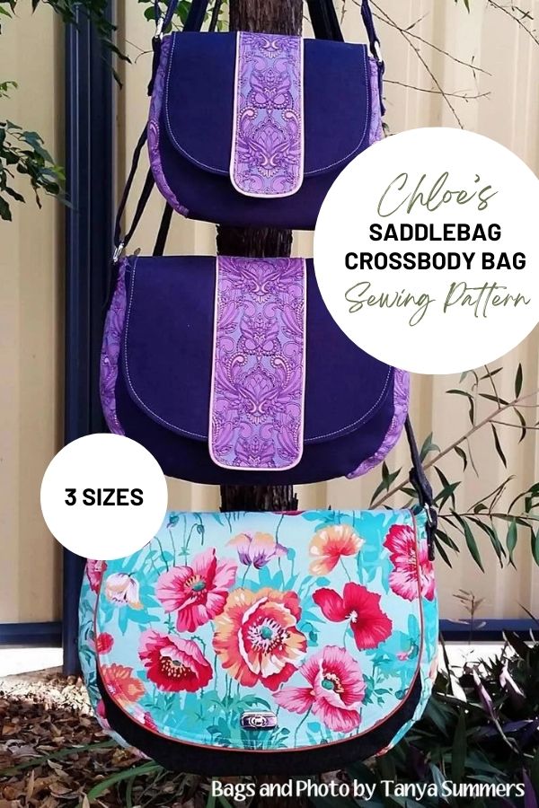 Chloe's Saddlebag Crossbody Bag sewing pattern (3 sizes) - Sew Modern Bags