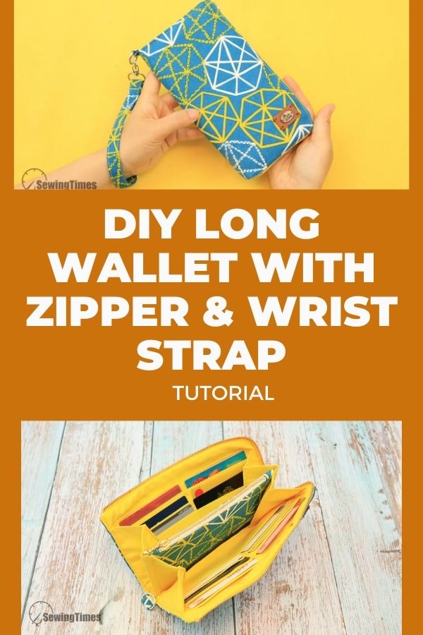 DIY Long Wallet with Zipper & Wrist Strap Tutorial - Sew Modern Bags