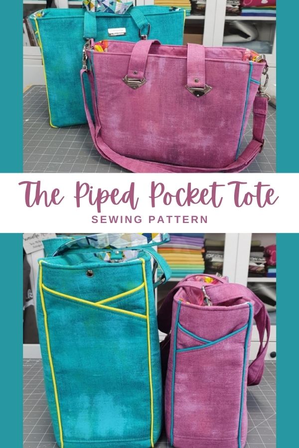 THE PIPED POCKET TOTE SEWING PATTERN - Sew Modern Bags