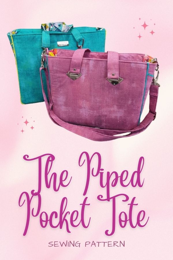 THE PIPED POCKET TOTE SEWING PATTERN - Sew Modern Bags