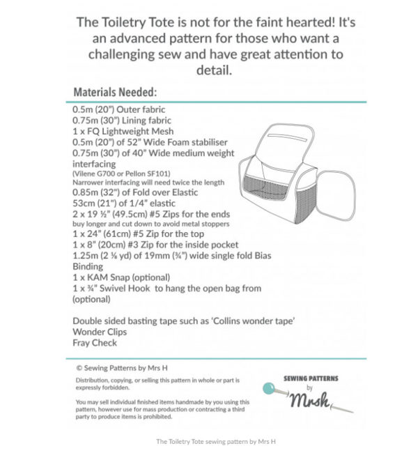 THE TOILETRY TOTE SEWING PATTERN - Sew Modern Bags