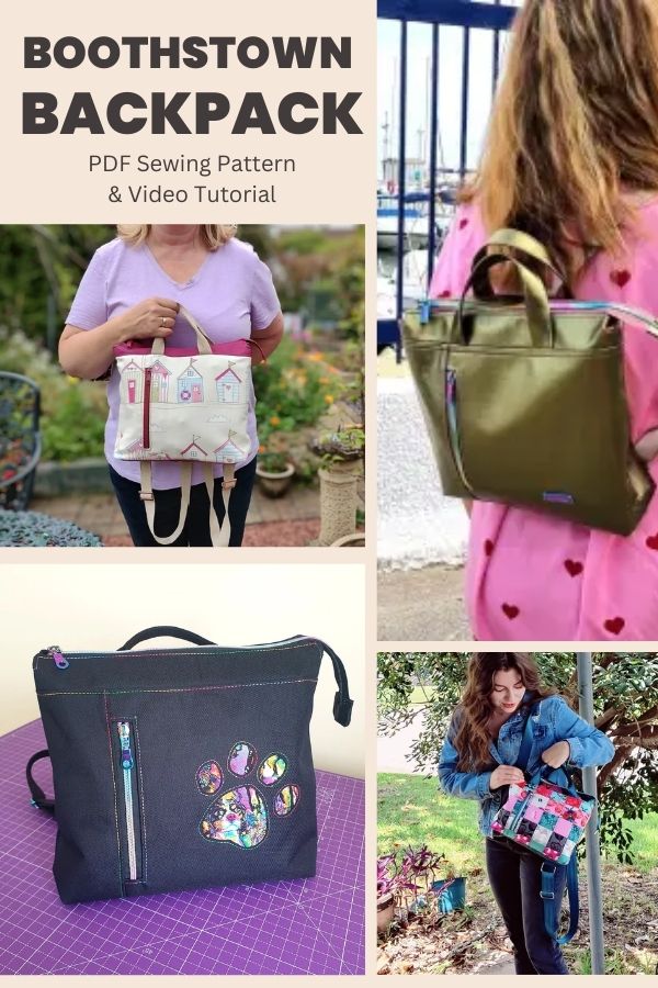 Boothstown Backpack PDF Sewing Pattern & Video Tutorial - Sew Modern Bags