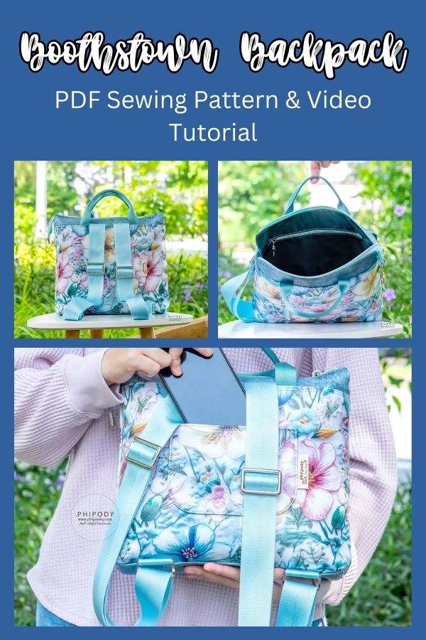 Boothstown Backpack PDF Sewing Pattern & Video Tutorial - Sew Modern Bags