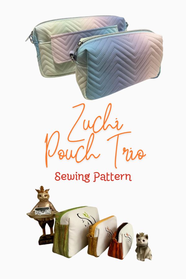 Zuchi Pouch Trio Sewing Pattern - Sew Modern Bags