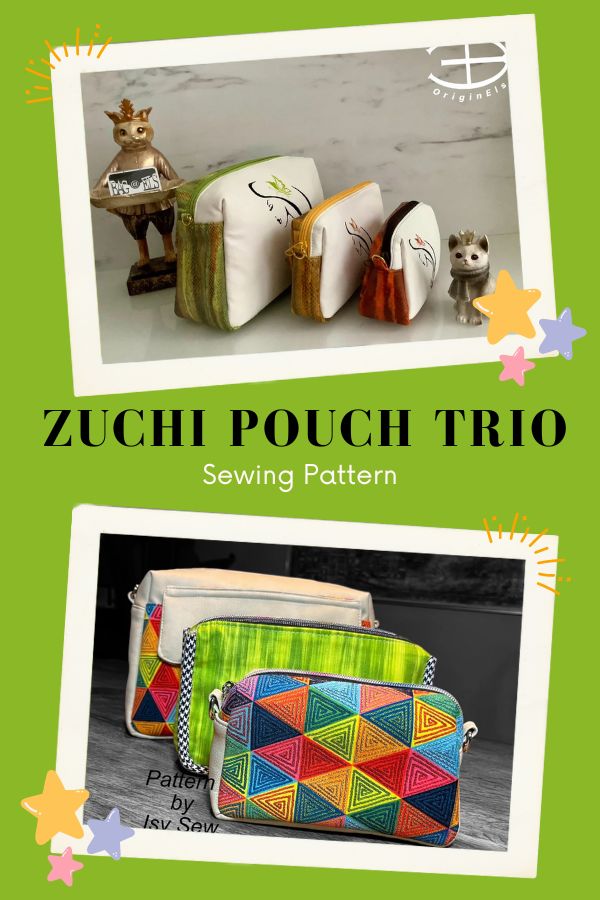 Zuchi Pouch Trio Sewing Pattern - Sew Modern Bags
