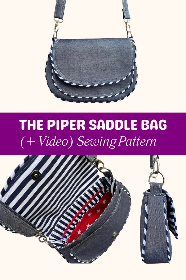 The Piper Saddle Bag (+ Video) Sewing Pattern - Sew Modern Bags