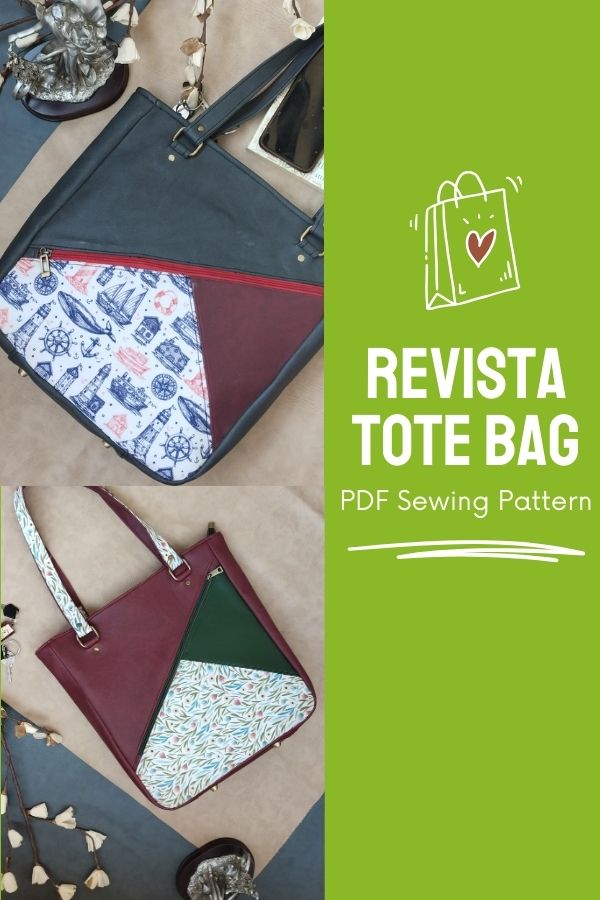 ReVista Tote Bag PDF Sewing Pattern - Sew Modern Bags