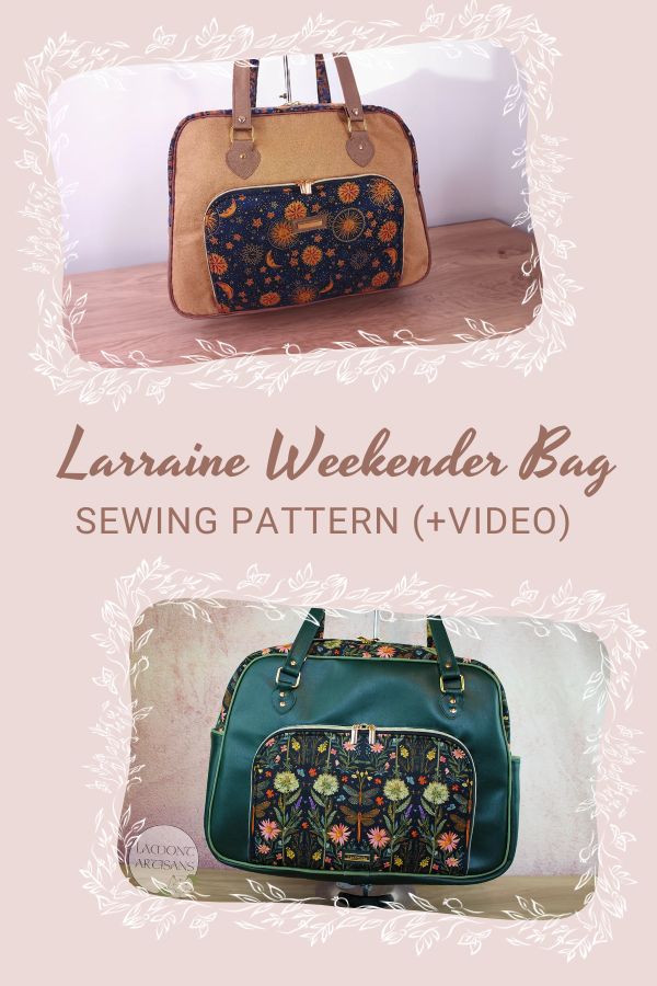 Larraine Weekender Bag Sewing Pattern (+video) - Sew Modern Bags