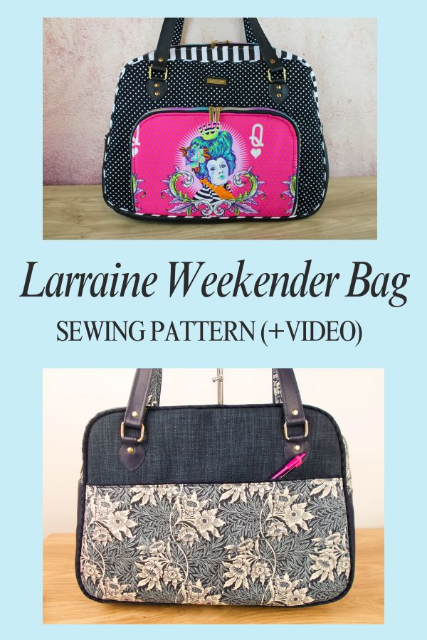 Larraine Weekender Bag Sewing Pattern (+video) - Sew Modern Bags