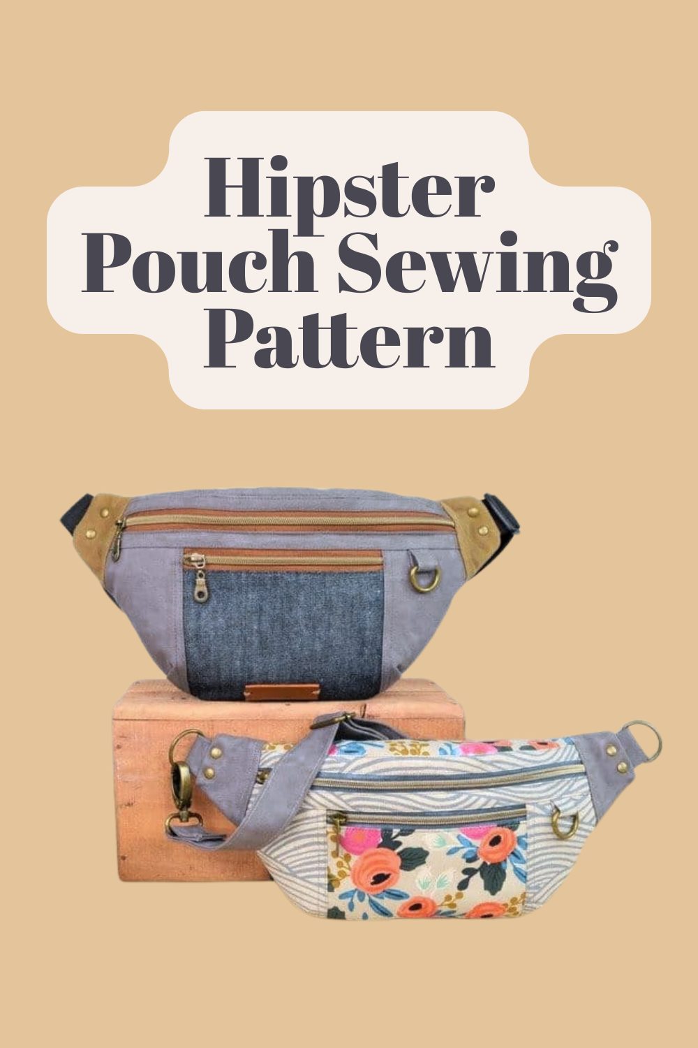 Hipster Pouch Pattern (2 sizes + video) by Kandou Patterns - Sew Modern ...