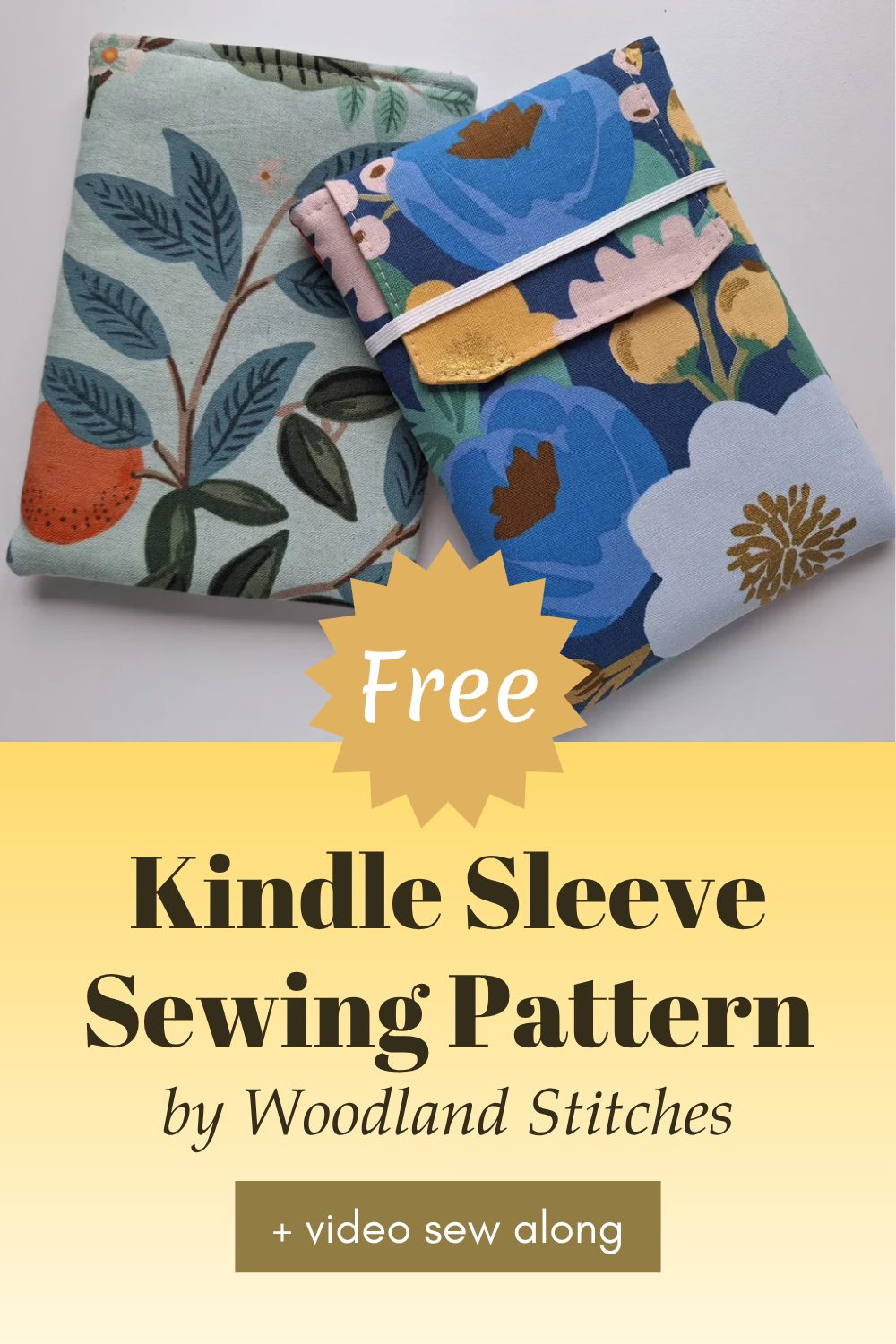 Kindle Sleeve Sewing Pattern by Woodland Stitches - Sew Modern Bags