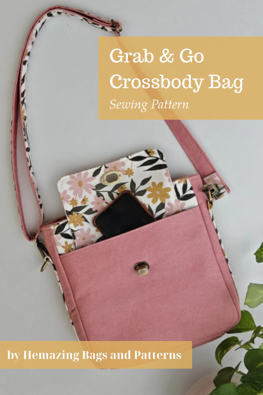 Grab & Go Crossbody Bag Sewing Pattern by Hemazing Bags and Patterns ...