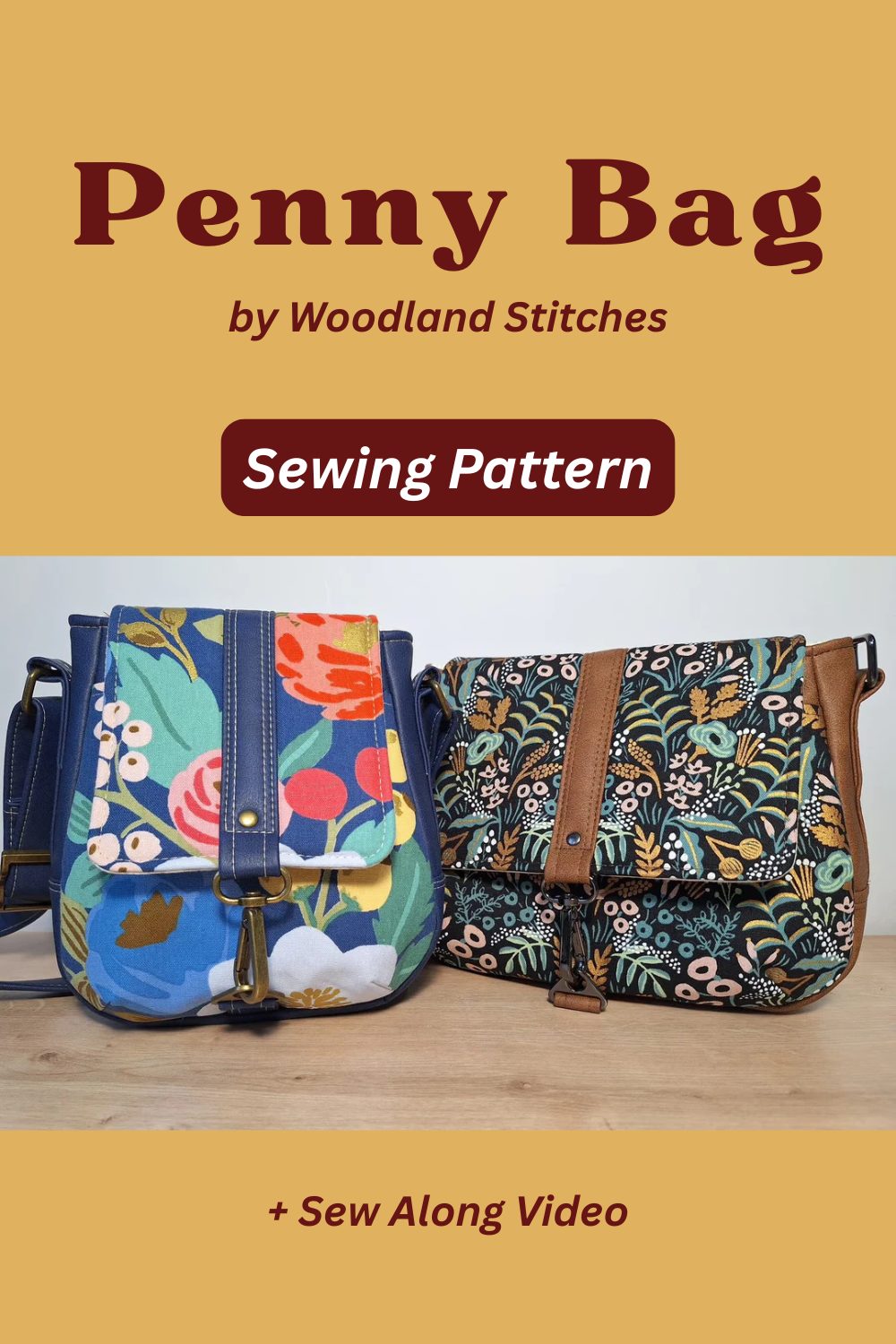 Penny Bag Sewing Pattern by Woodland Stitches - Sew Modern Bags