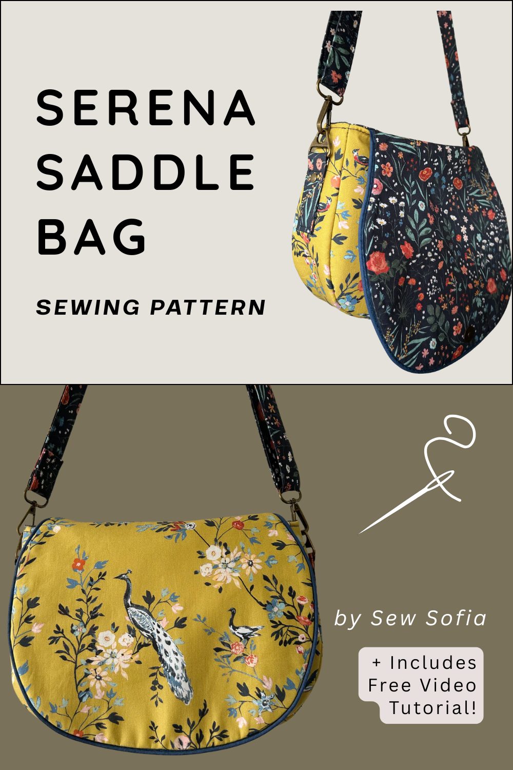 Serena Saddle Bag Sewing Pattern by Sew Sofia - Sew Modern Bags