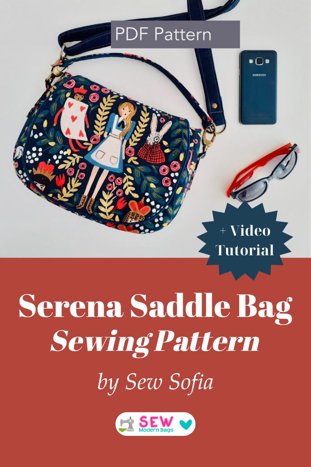 Serena Saddle Bag Sewing Pattern by Sew Sofia - Sew Modern Bags