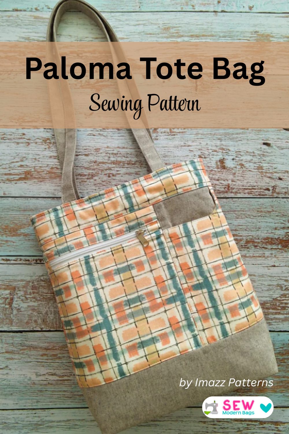 Paloma Tote Bag Sewing Pattern by Imazz Patterns - Sew Modern Bags